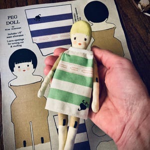 LAST KITS | PURPLE Printed Cloth Peg Doll Sewing Kit | Dutch Doll ...