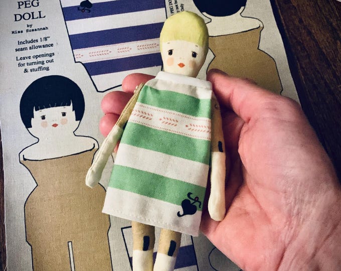 LAST KITS | PURPLE Printed Cloth Peg Doll Sewing Kit | Dutch Doll ...