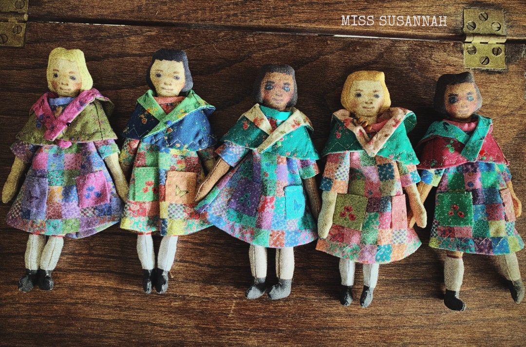 PRINTED Patchwork Hitty Doll Dress KIT & Reversible Cape KIT by Miss ...