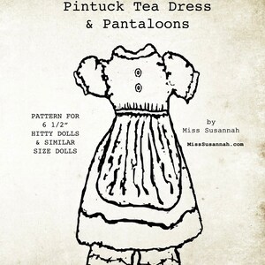 DIGITAL DOWNLOADABLE Sewing Pattern for Hitty & Blythe Dolls | PINTUCK ...