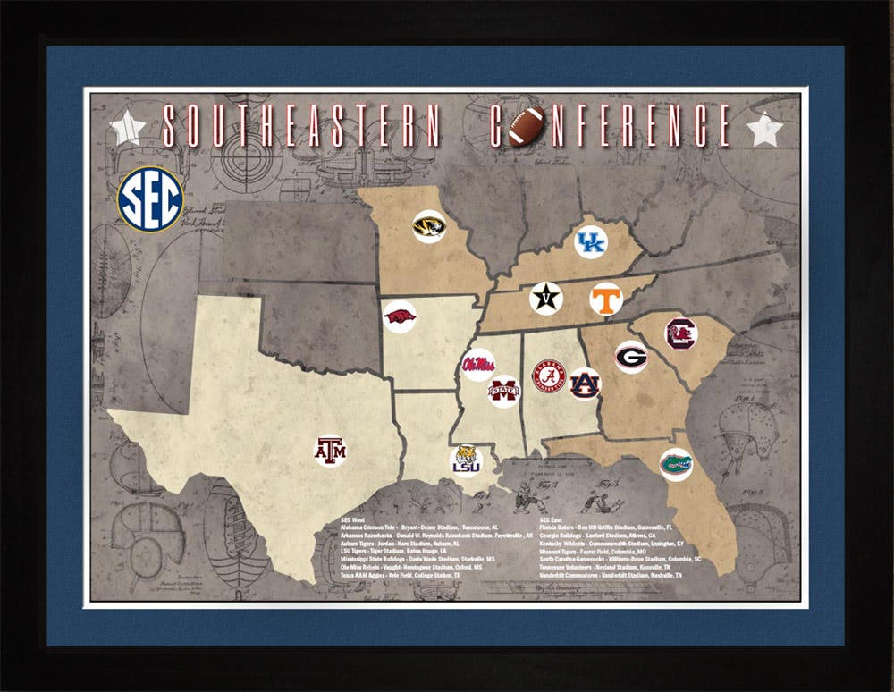 Southeastern Conference Map