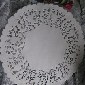 9 Inch White FLORAL FANSTASY LACE Paper Doily 25 Pcs - Etsy