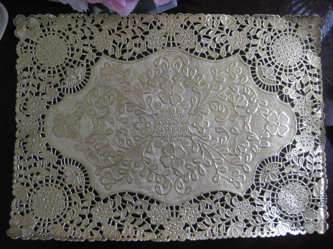 10 Pcs GOLD Victorian Elegant Wedding DIYS Event Lace Paper | Etsy