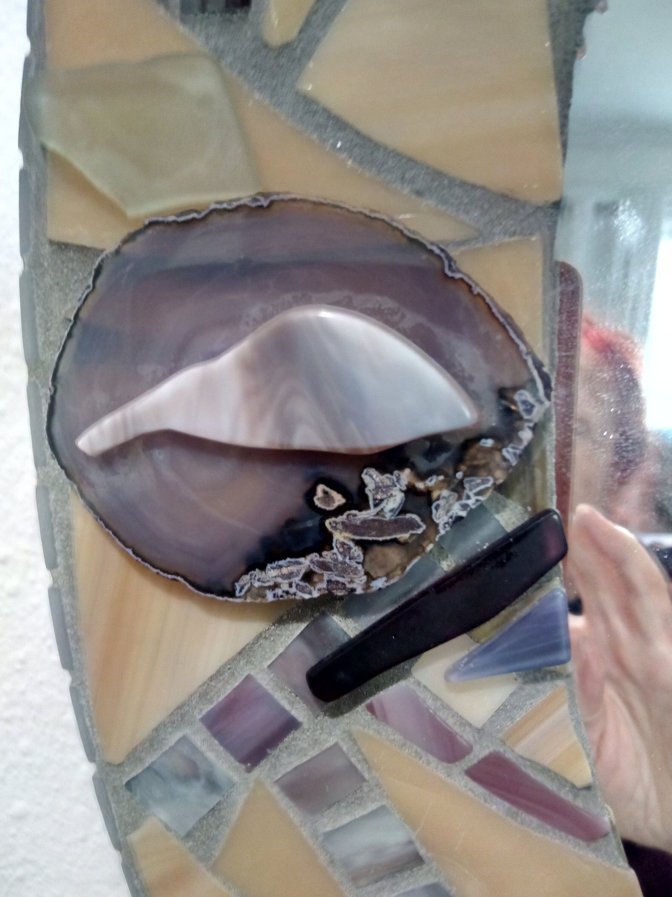 Hidden Jungle sea Safari Mosaic Mirror on 19 X 23 Wood Base, Hand-cut ...