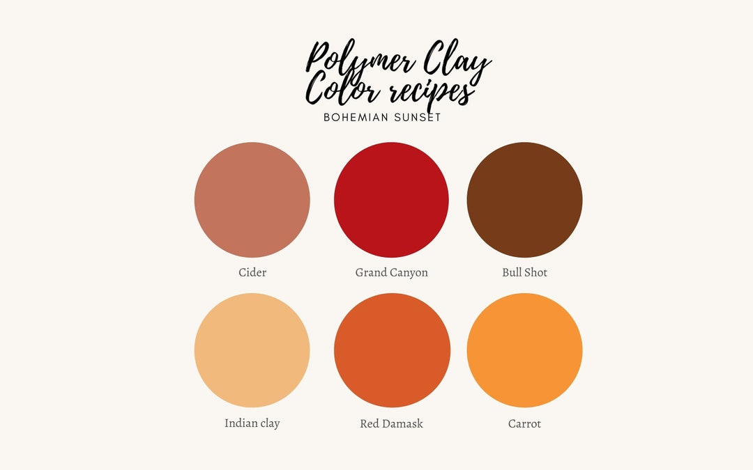 Descarga digital de colores de arcilla polimérica, recetas para ...