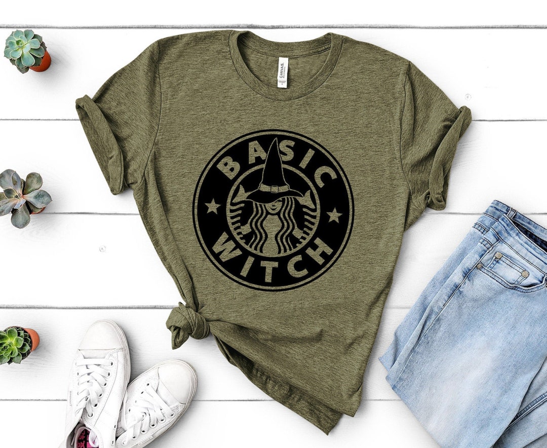 Basic Witch T-shirt, Fall Womens Shirt, Basic Witch Shirt, Ladies Fall Tee, Halloween Shirt ...