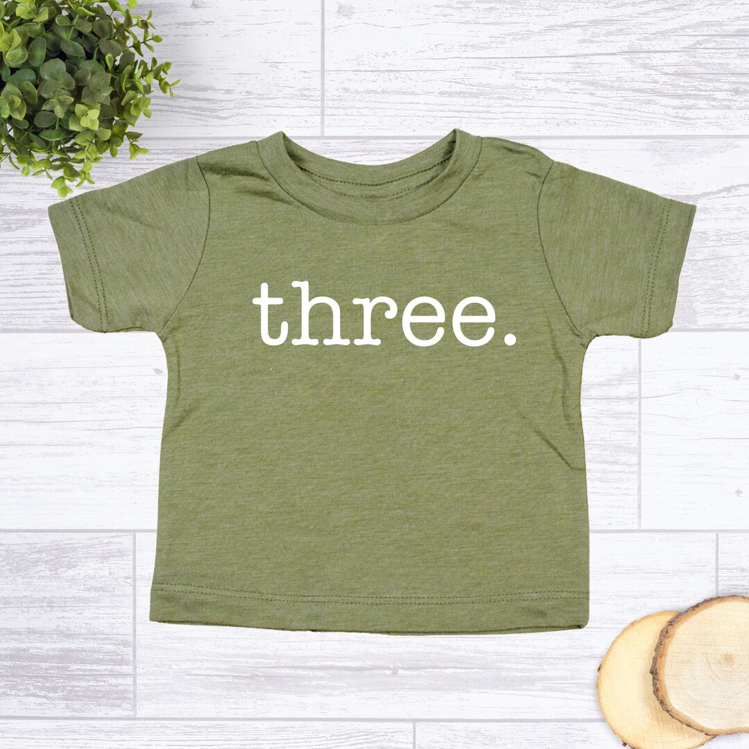 THREE Birthday Shirt, Three Third Birthday Shirt, 3rd Birthday T-shirt, Birthday Shirts, Third ...