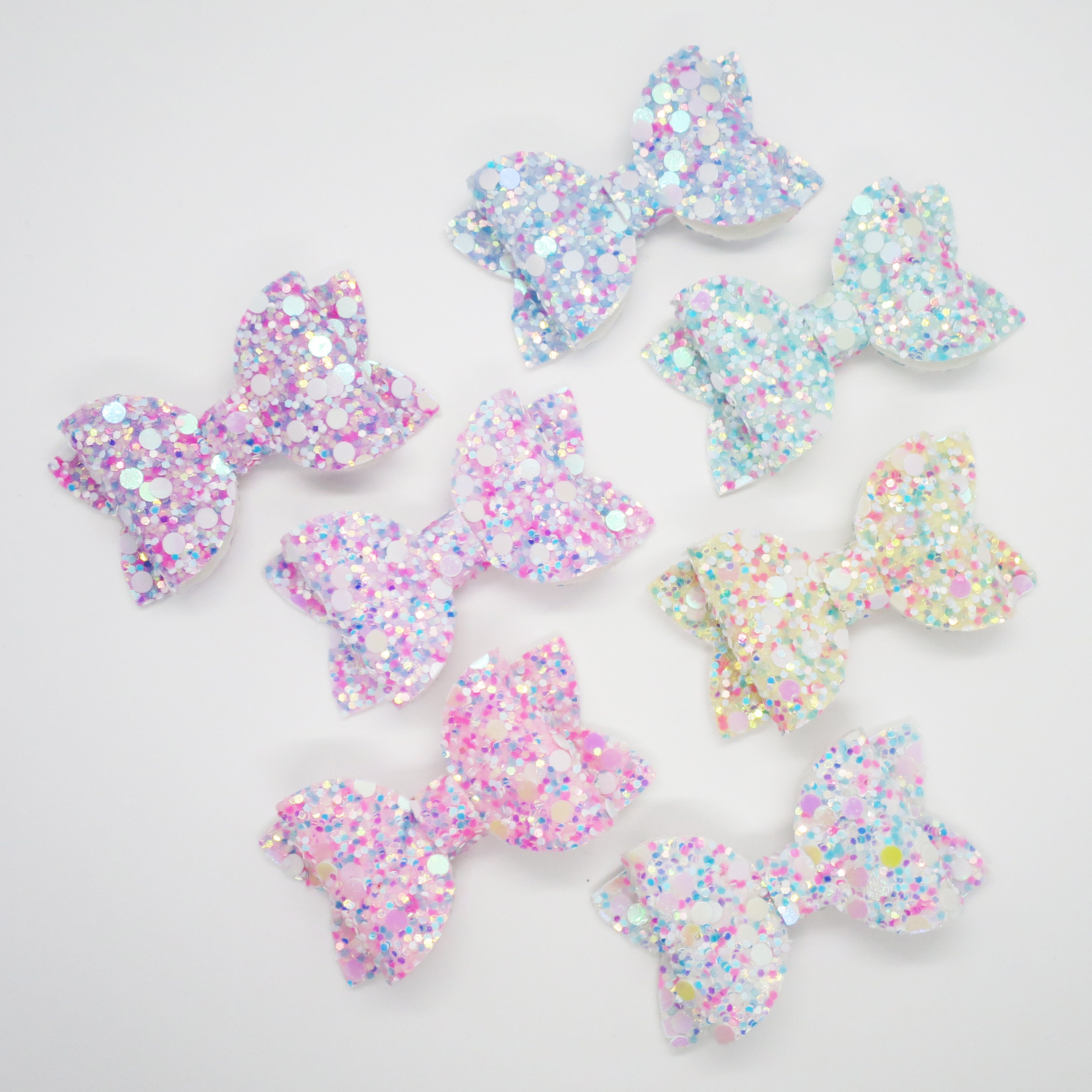 Rainbow Hair Bow Pink Glitter Hair Clip Fringe Bow Ponytail - Etsy UK