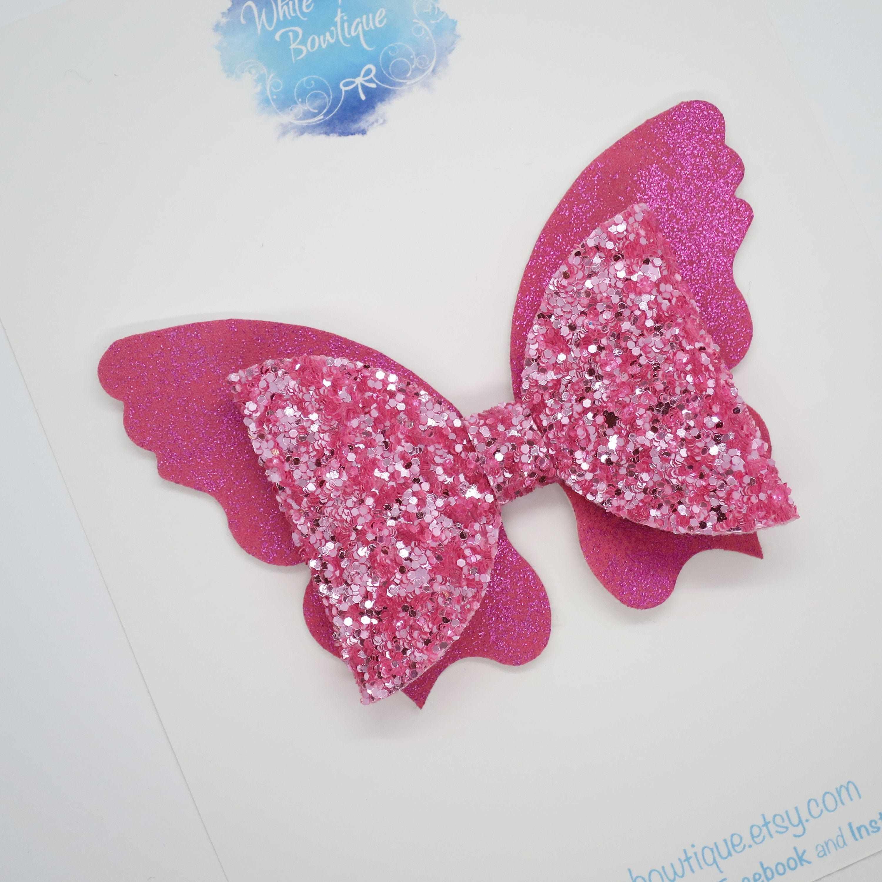 Glitter butterfly bow butterfly hair clip glitter hairband | Etsy