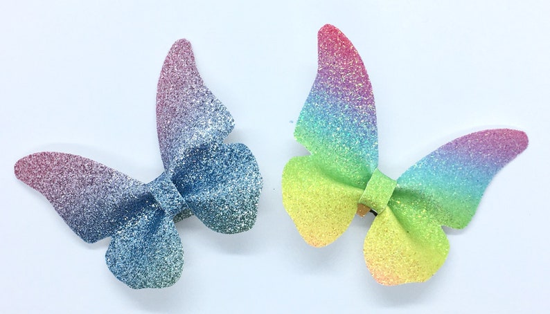 Glitter Butterfly Clips Butterfly Hair Clip Glitter - Etsy