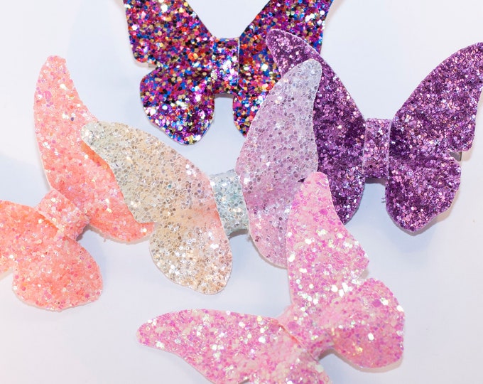 Glitter Butterfly Clips Butterfly Hair Clip Glitter - Etsy