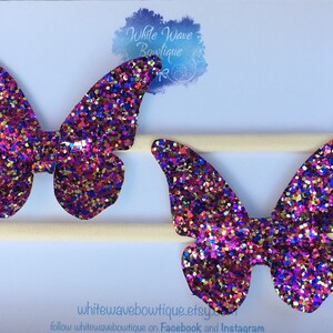 Glitter Butterfly Clips, Butterfly Hair Clip, Glitter Hairband, Chunky ...