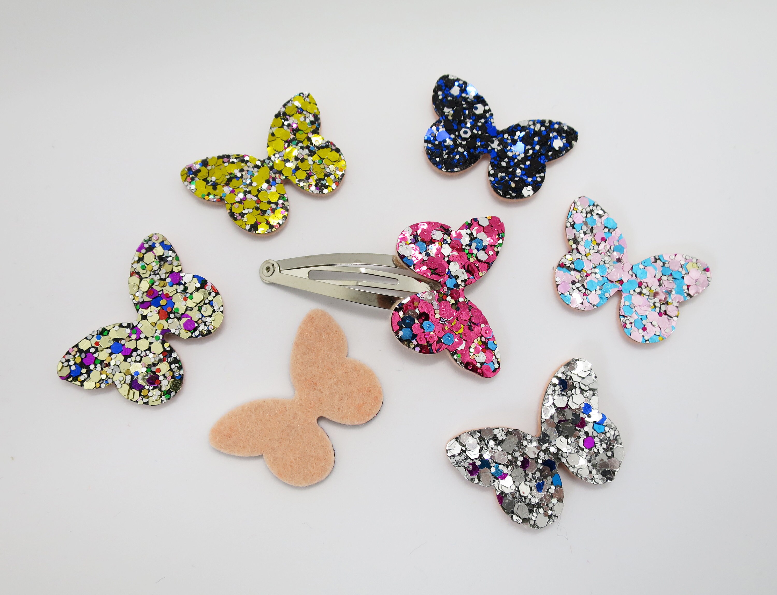 Glitter butterfly clips butterfly hair clip glitter snap | Etsy