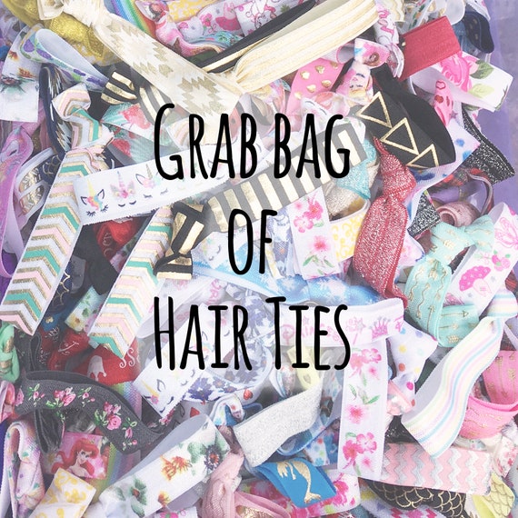 Hair ties Grab bag Pick and Mix random mix FOE Elastic | Etsy
