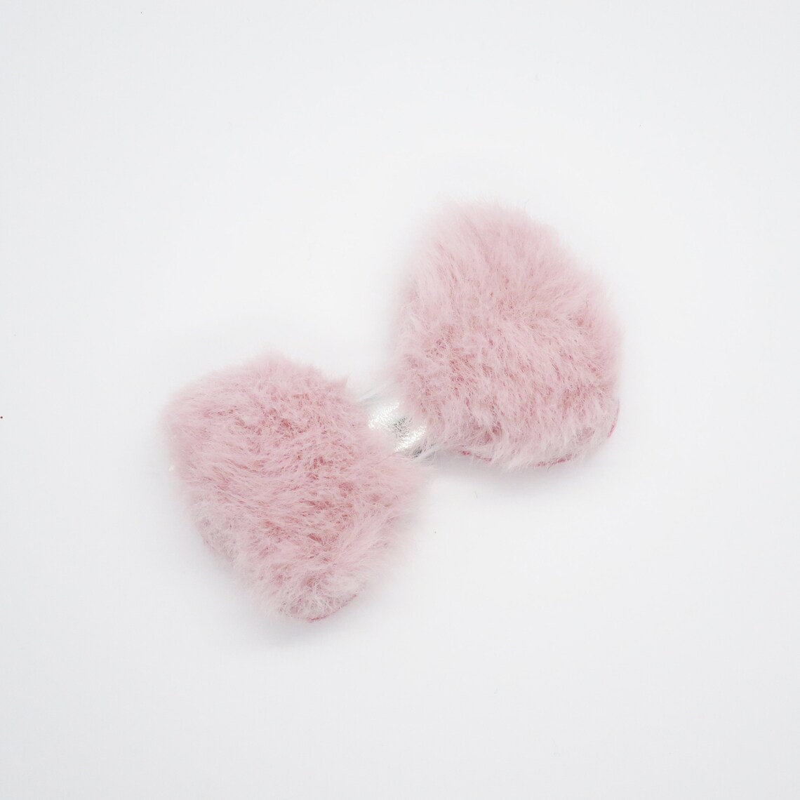 Fur Hair Bow Soft Hair Clip Faux Fur Bow Fluffy Bobble Pom | Etsy UK