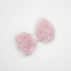 Fur Hair Bow, Soft Hair Clip, Faux Fur Bow, Fluffy Bobble, Pom Pom Bow ...