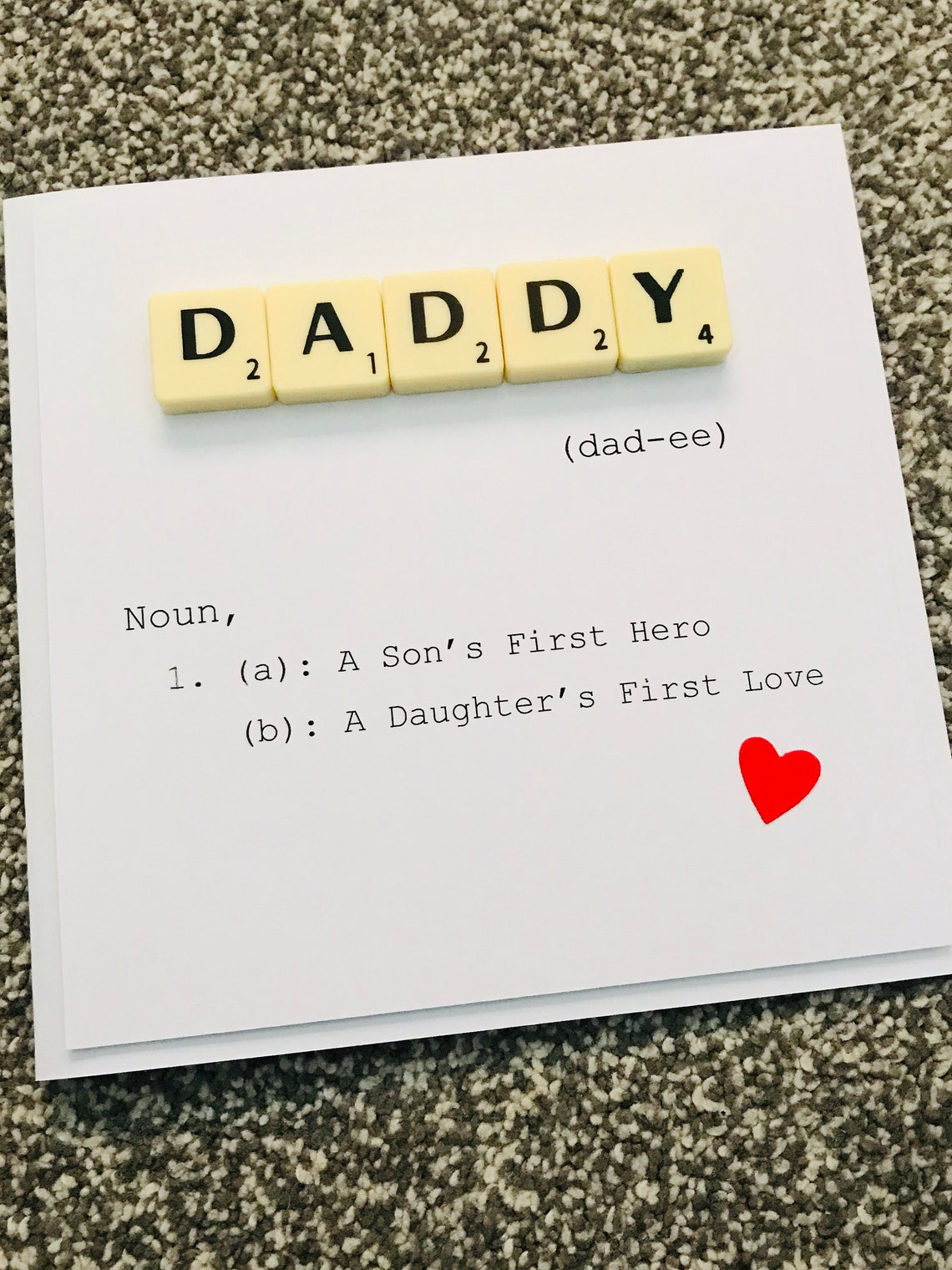 Scrabble Daddy Hero/love Birthday Card/fathers Day Card - Etsy