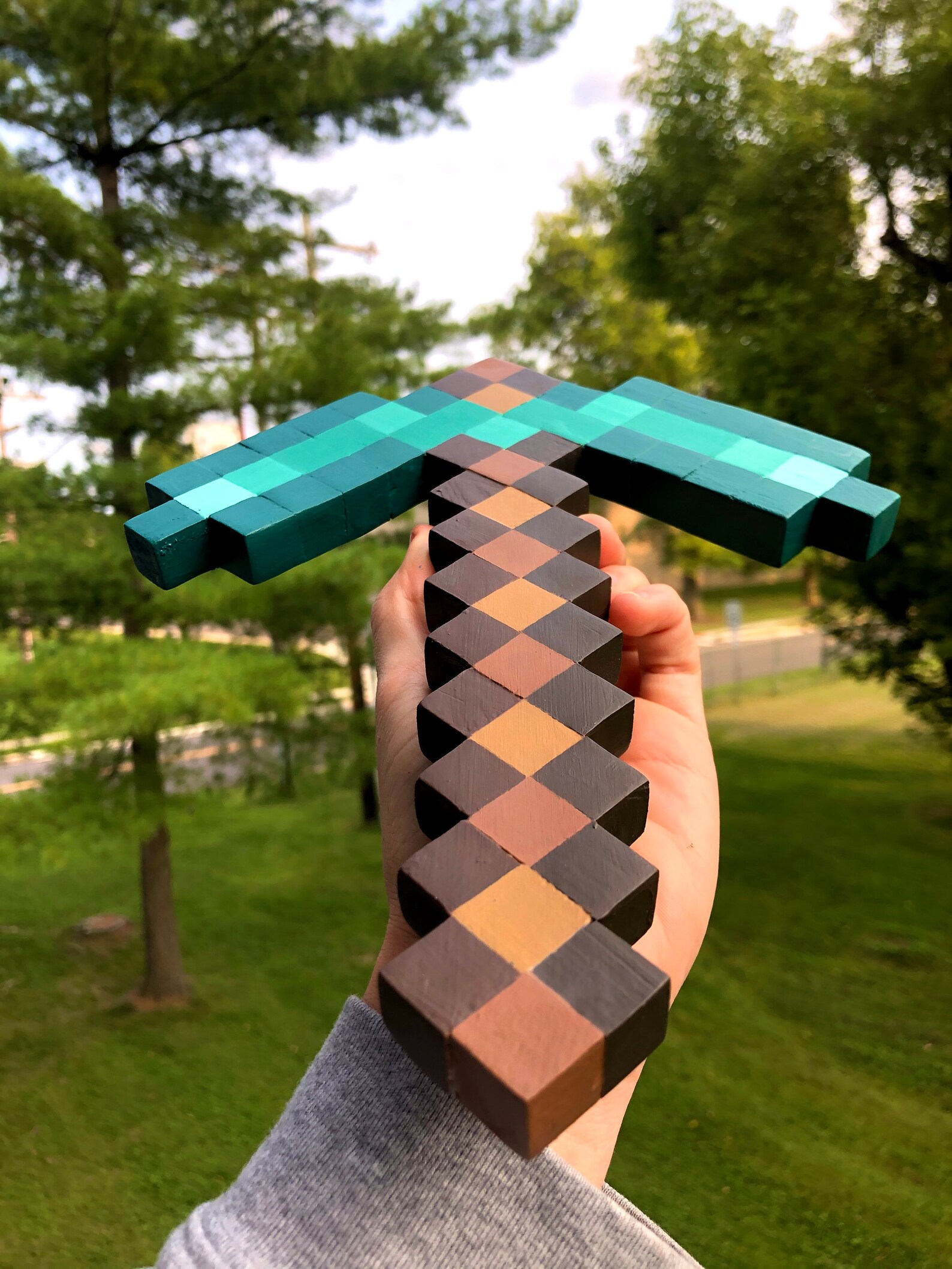 Minecraft Diamond Pickaxe Wall Decor | Etsy