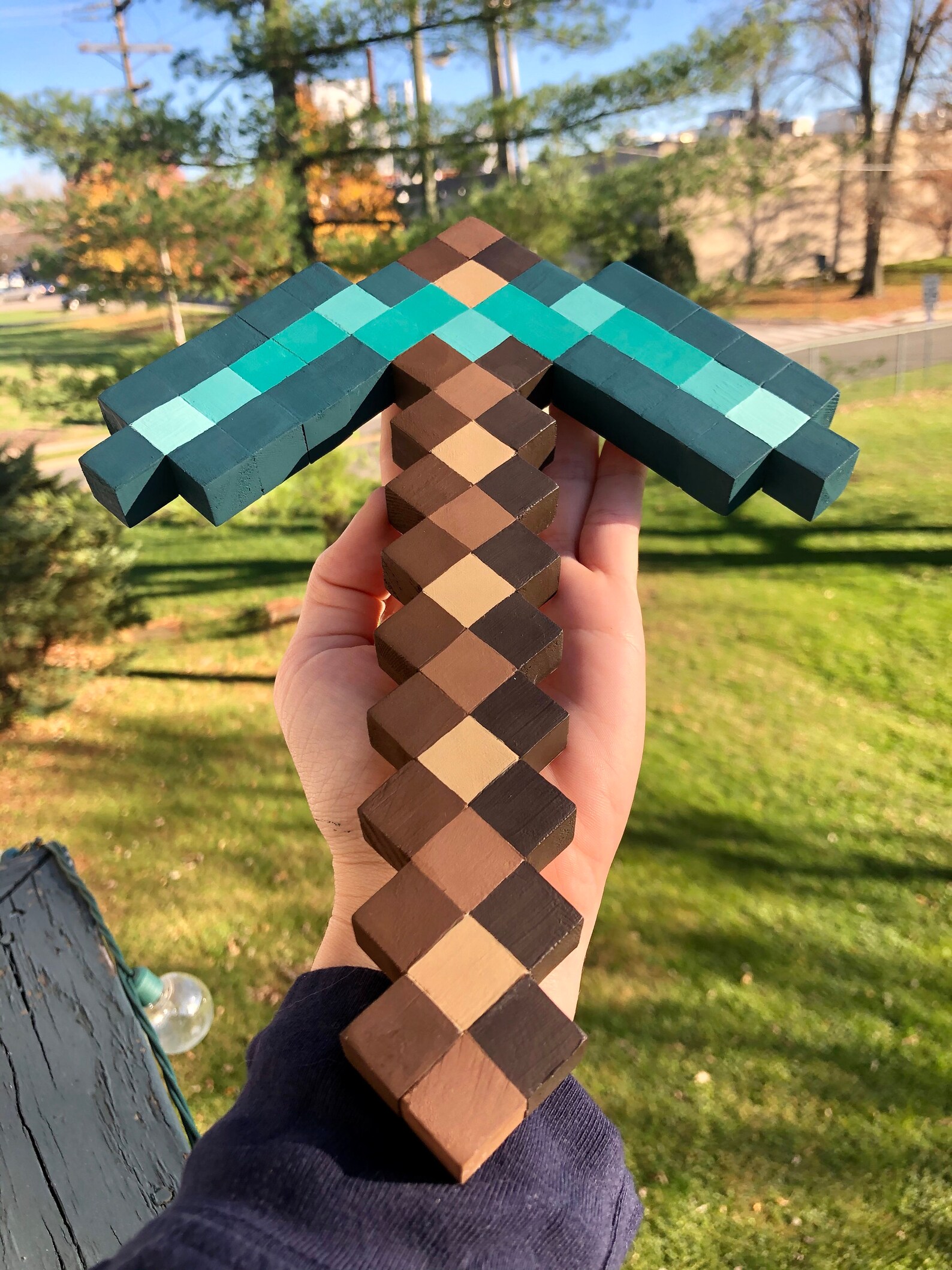 Minecraft Diamond Pickaxe Wall Decor | Etsy