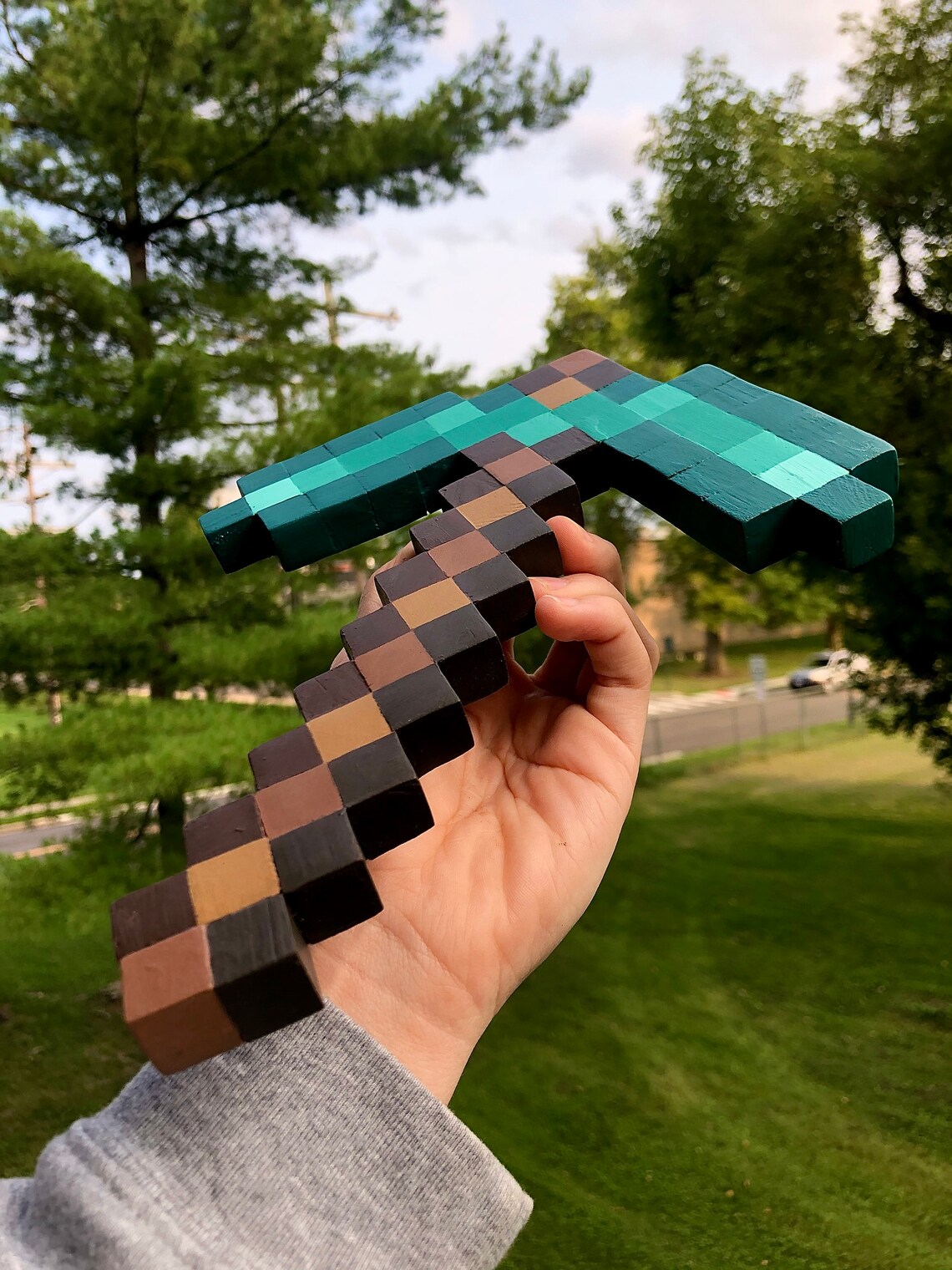 Minecraft Diamond Pickaxe Wall Decor | Etsy