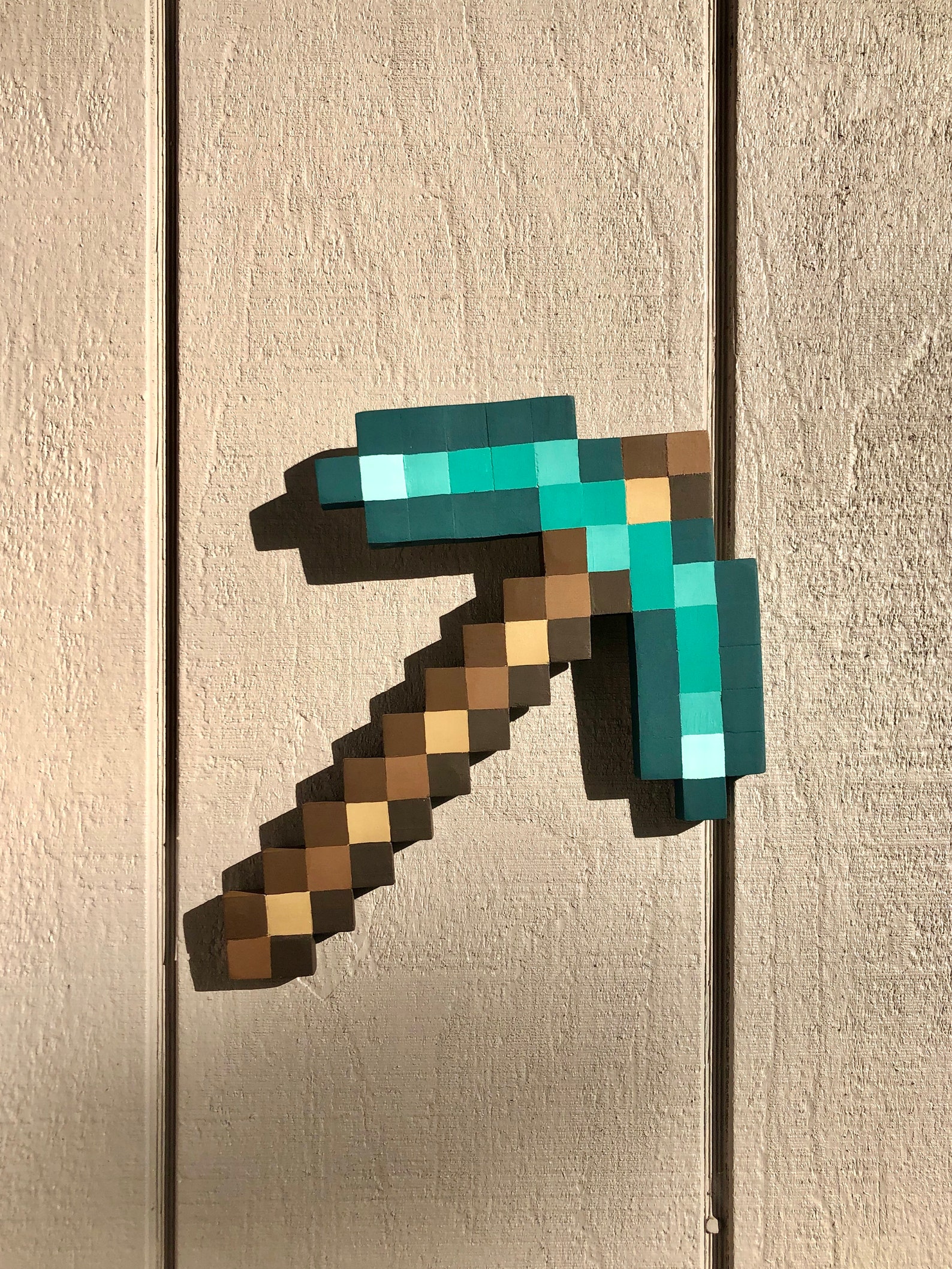 Minecraft Diamond Pickaxe Wall Decor | Etsy