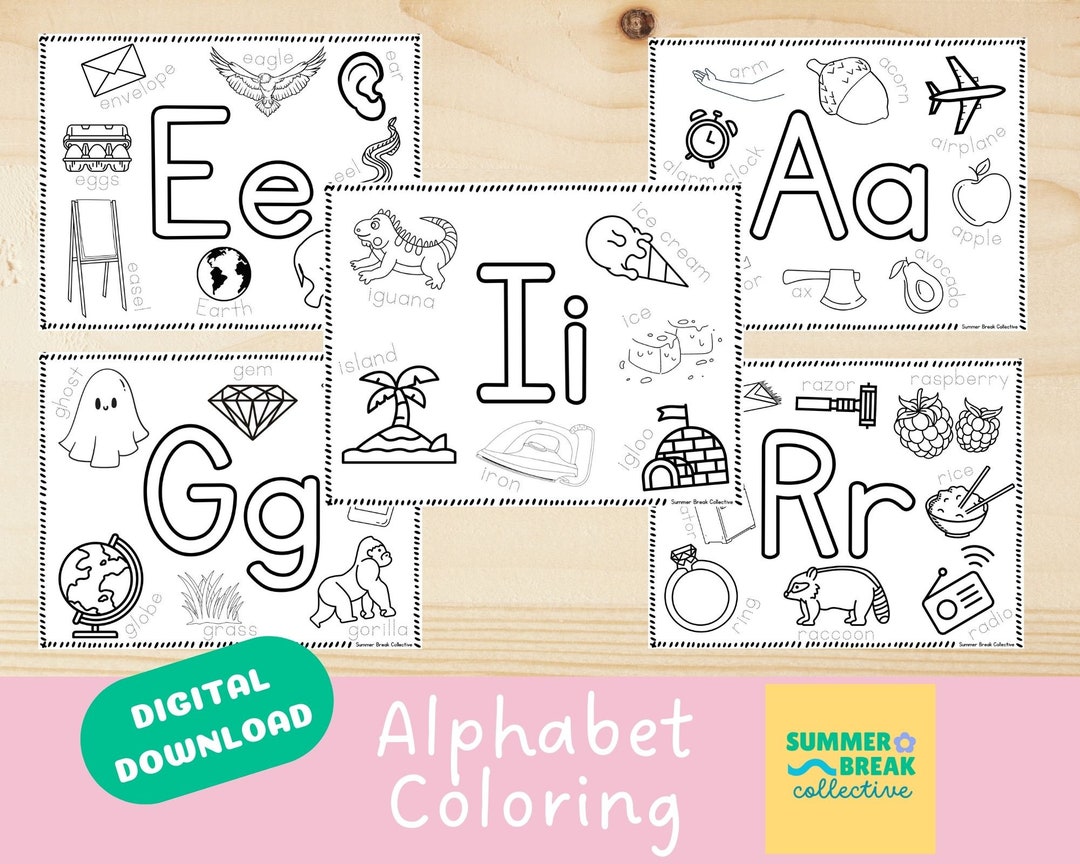 Alphabet Coloring Pages, Preschool Coloring Pages, Letter Coloring ...