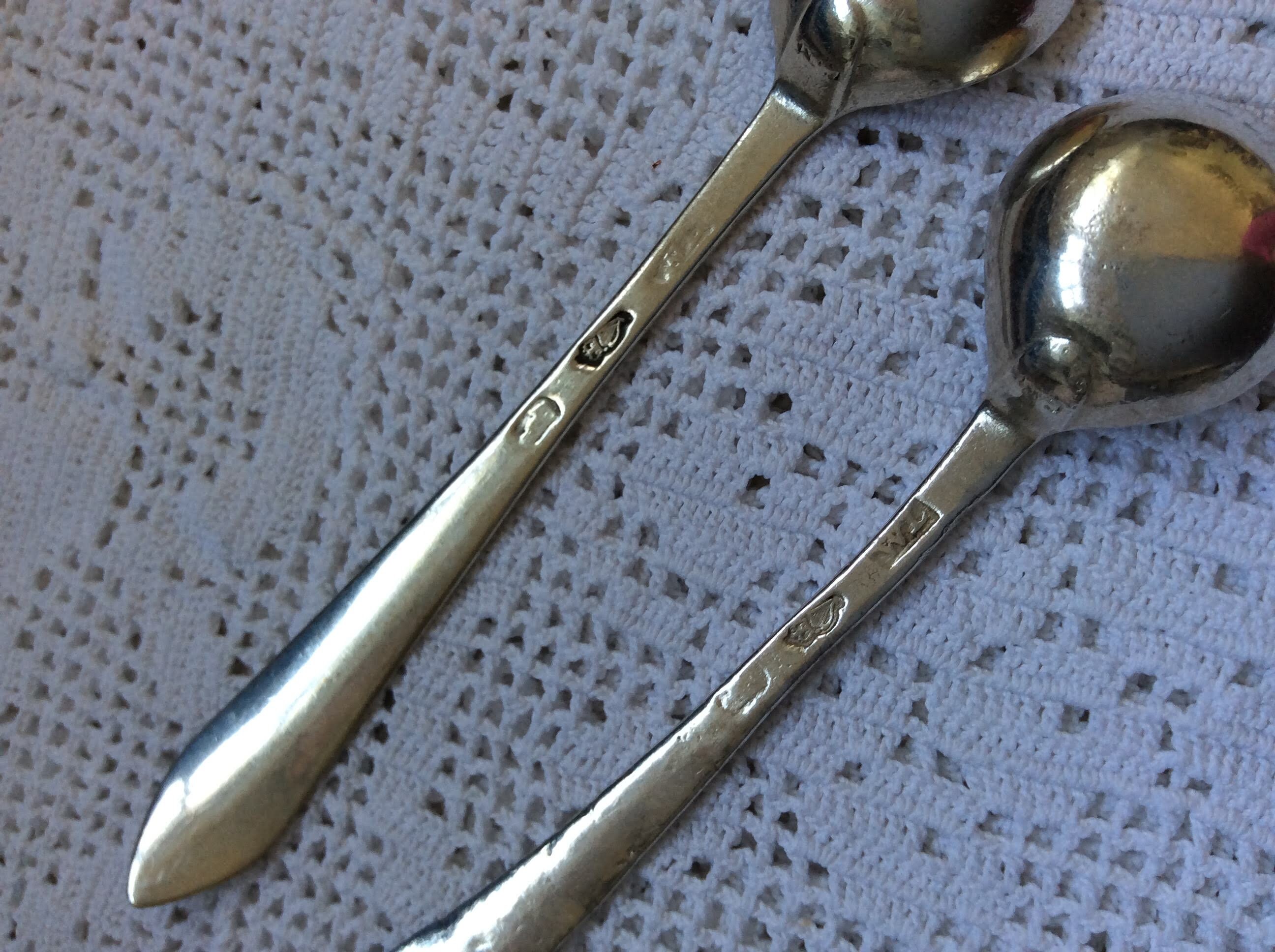 Salt Spoons Pair Dublin Irish Silver (102954E) - Etsy UK