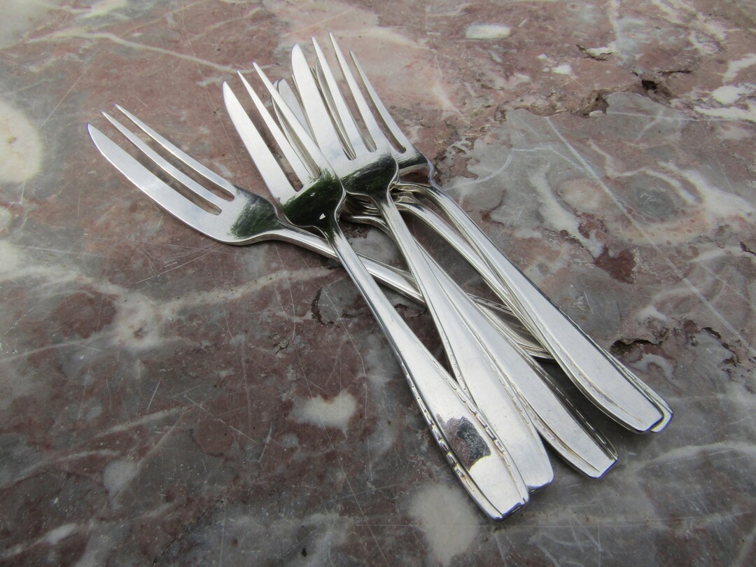 Cake Forks Silver Plated Set Six Vintage 1940s (107409E) - Etsy