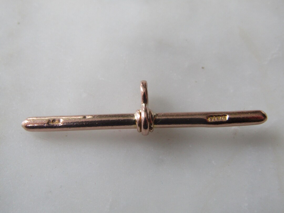 T Bar 9CT Gold 1920s - Watch Chain T Bar Rose Gold (AA4E) - Etsy
