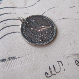 Love Token Victorian Silver Coin Engraved LEWIS 108169e - Etsy