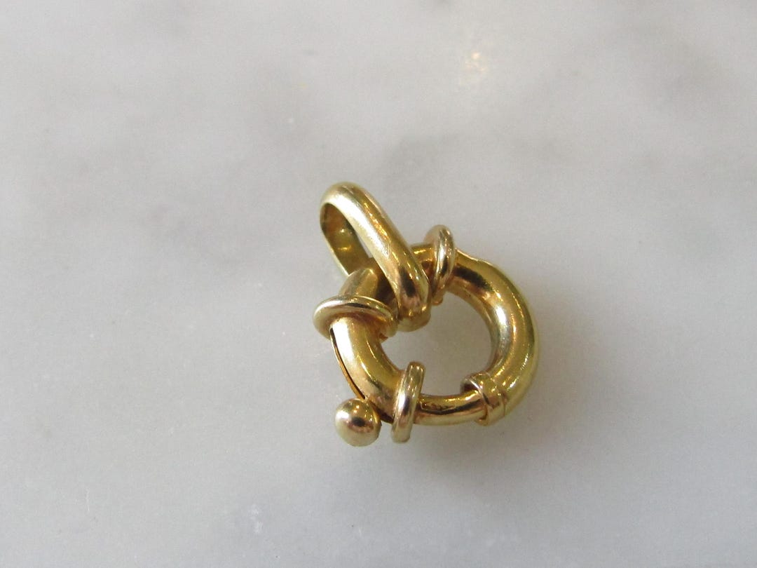 Bolt Ring 9CT Gold Large Oversized 1990s JJ2E - Etsy