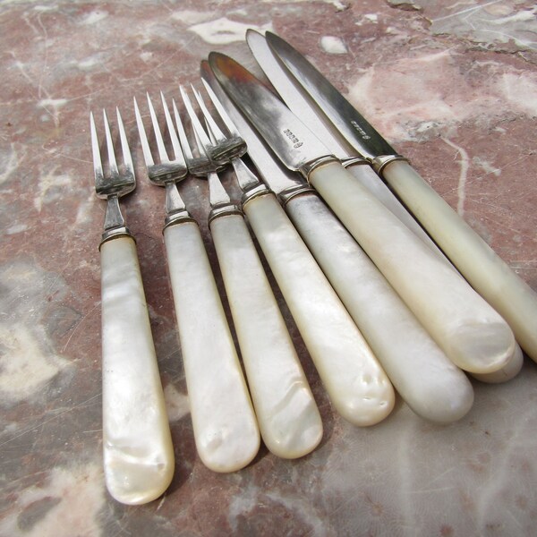 Sheffield Mother of Pearl Silverware - Etsy