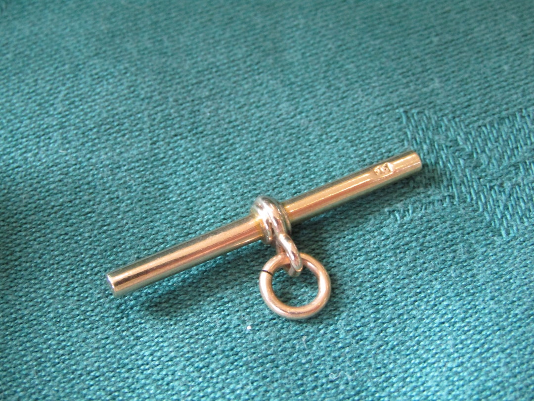 T Bar 9CT Gold 1930s Watch Chain T Bar 108192E - Etsy