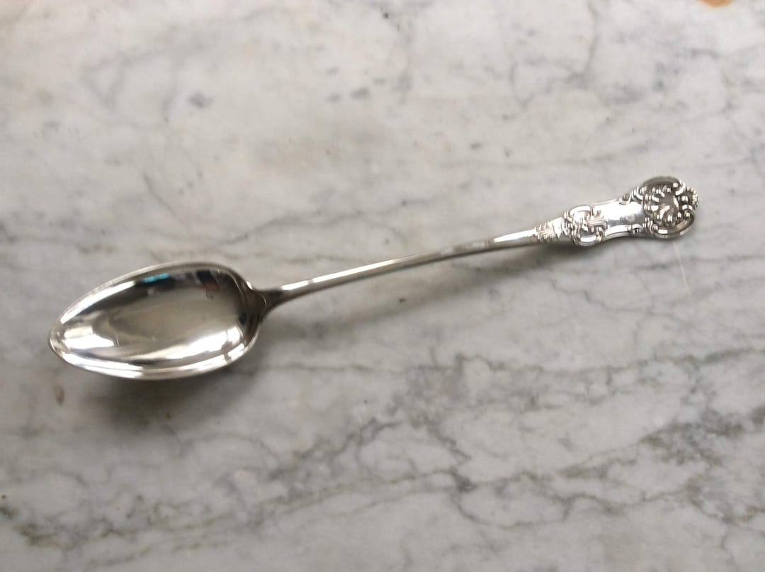 Large Serving Spoon Queens Pattern Victorian Silver Plated (103403E) - Etsy