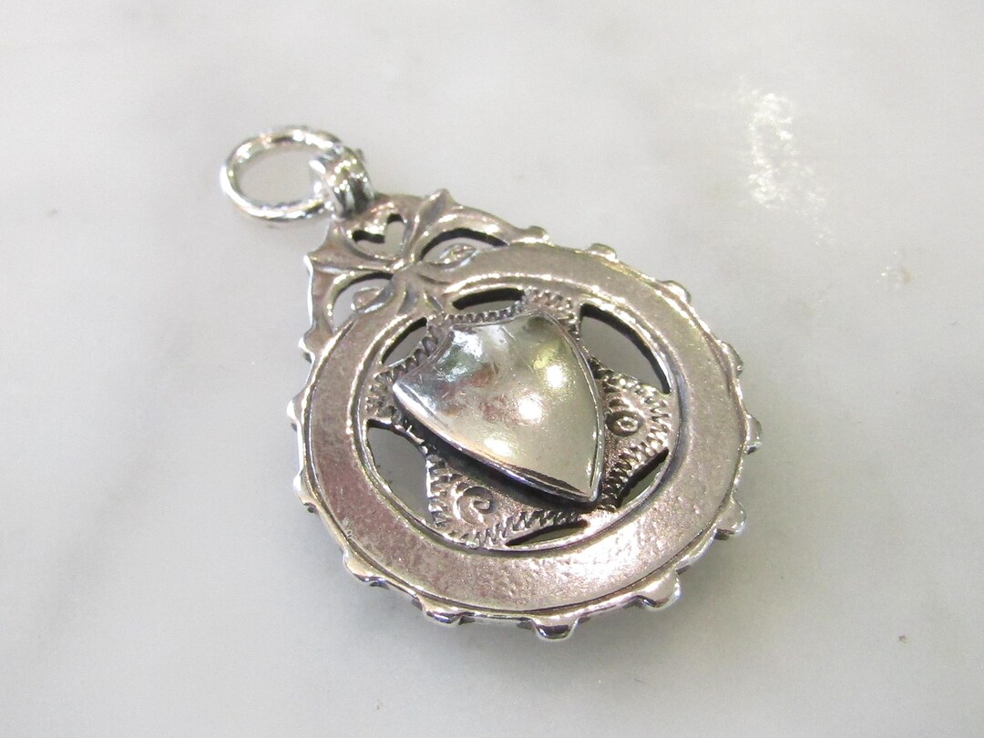 Fob - Sterling Silver 925 1908 Watch Chain Fob / Pendant (LL1E) - Etsy