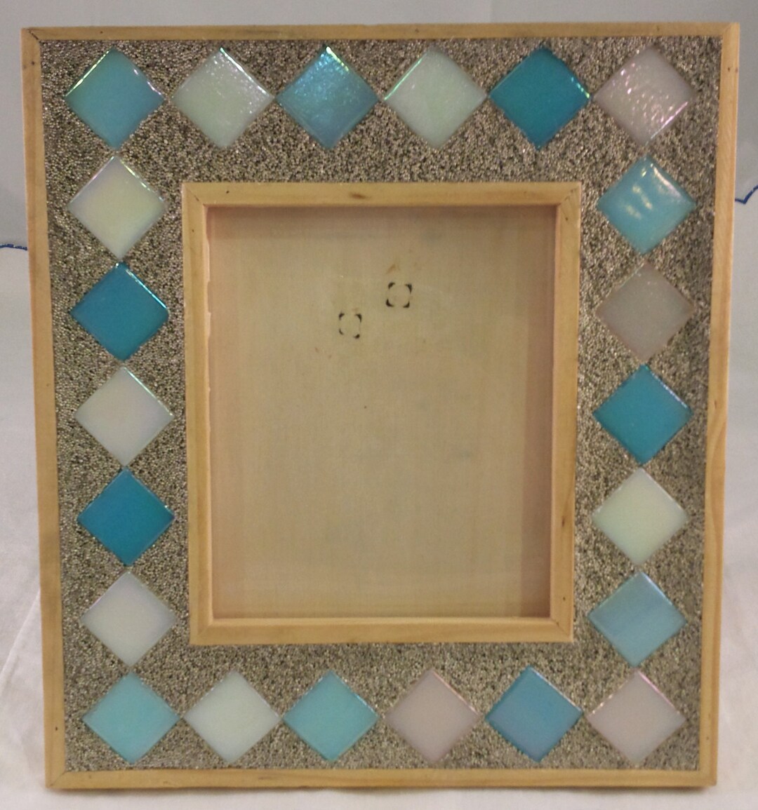 Blue/white Glass Tile Frame - Etsy