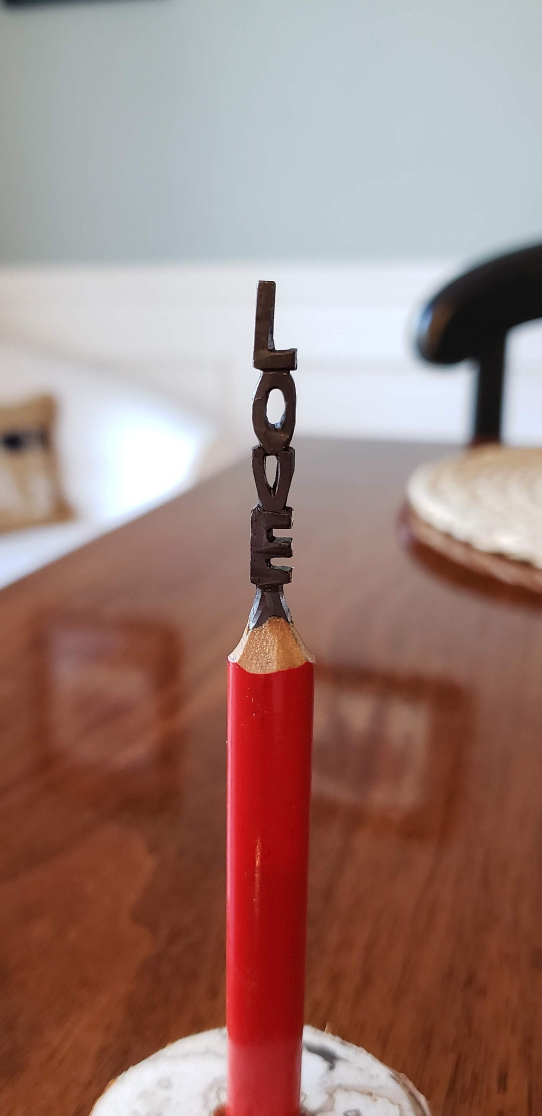 Pencil Lead Art. LOVE in a Custom Stand. - Etsy
