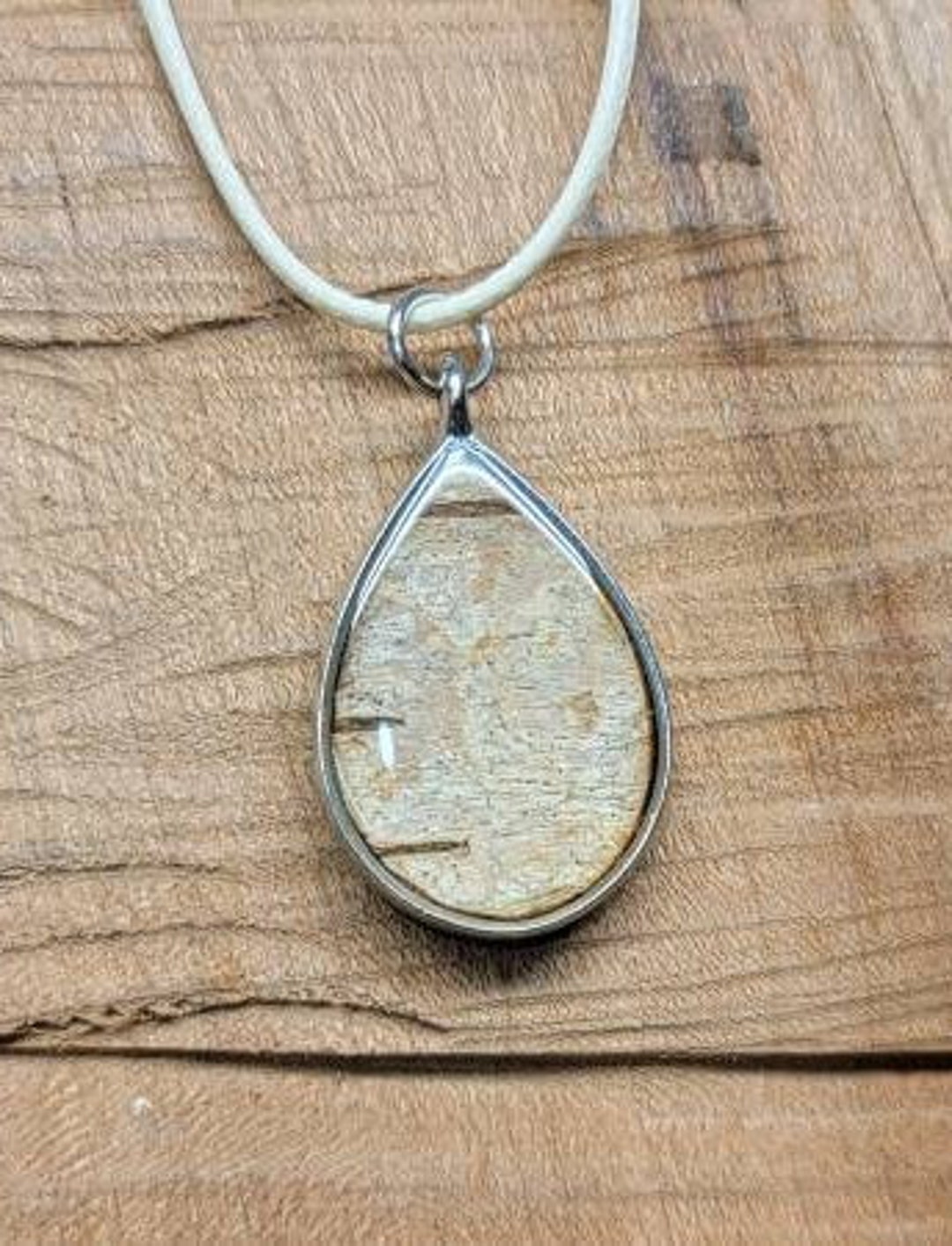 Teardrop Real Birch Bark Pendant - Etsy