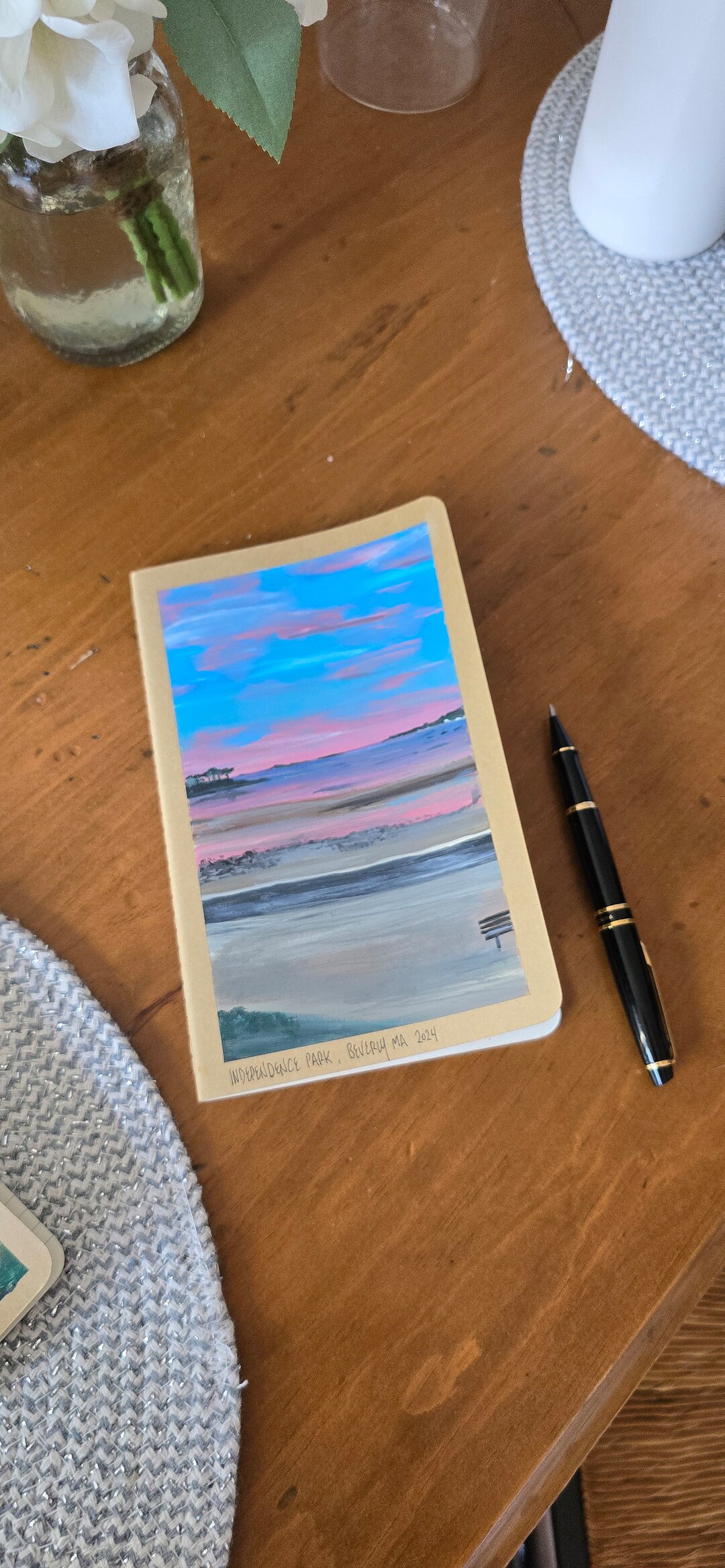 Custom Beach Scene Painted Journal - Etsy
