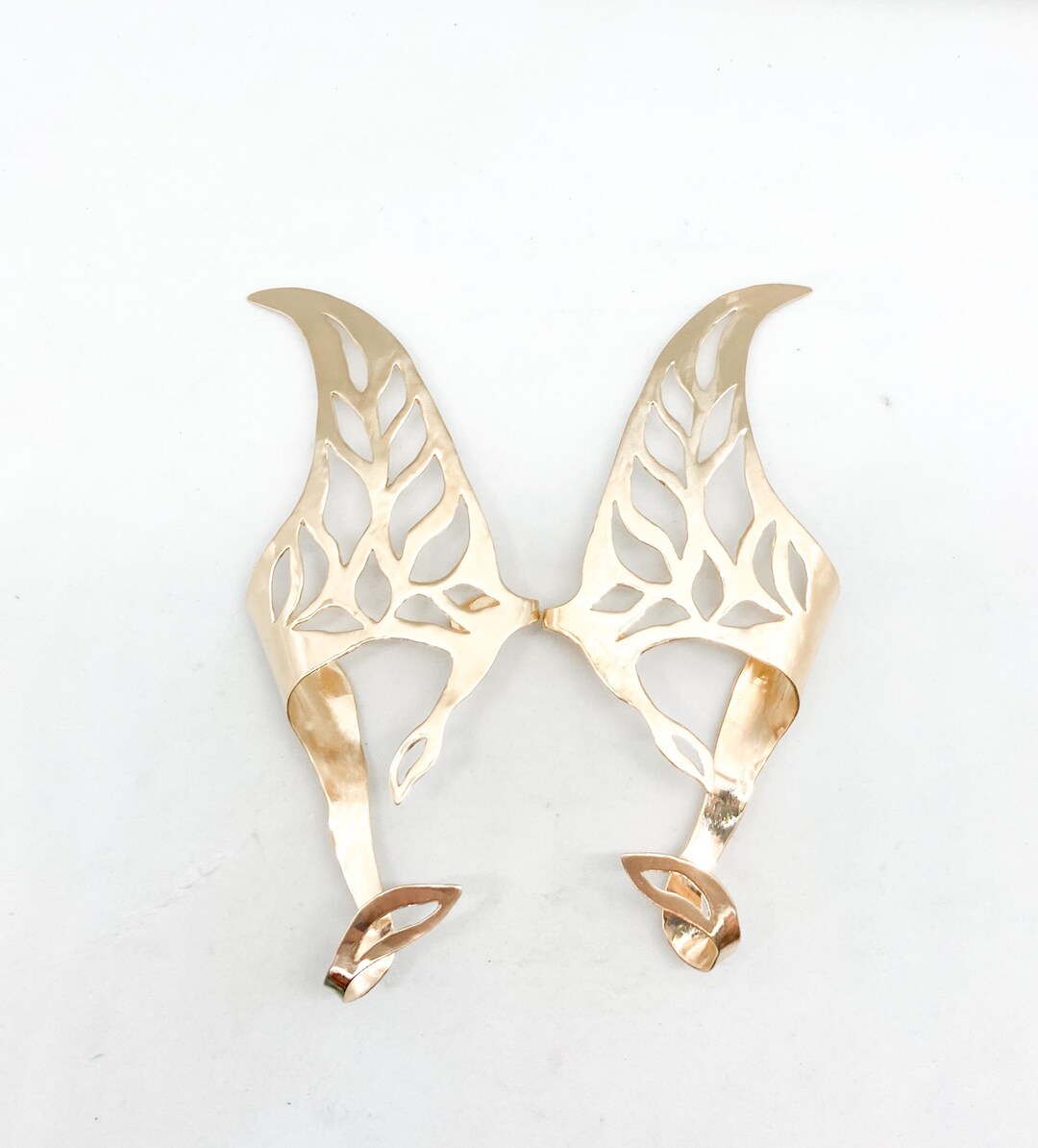 Forest Design Handmade Metal Elf Ears: Cosplay, Renaissance Fair, Dnd ...