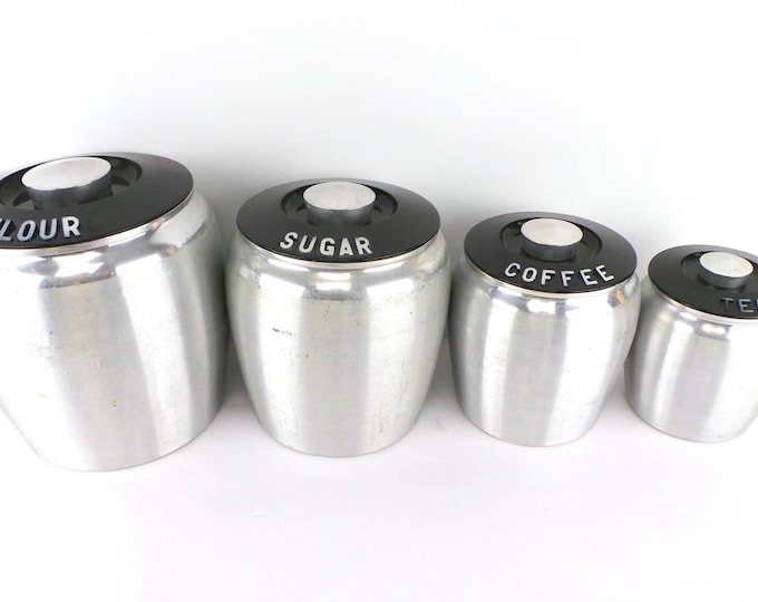 KROMEX Aluminum Canister Set, Kitchen Housewares Box Container, Coffee ...