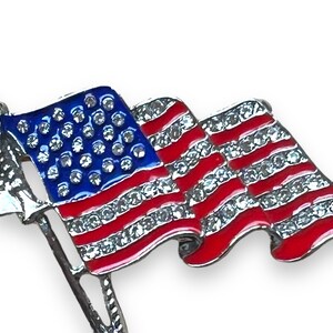 AMERICAN Flag Rhinestone Pin, Vintage Brooch, USA Jewelry, Flag Pin - Etsy