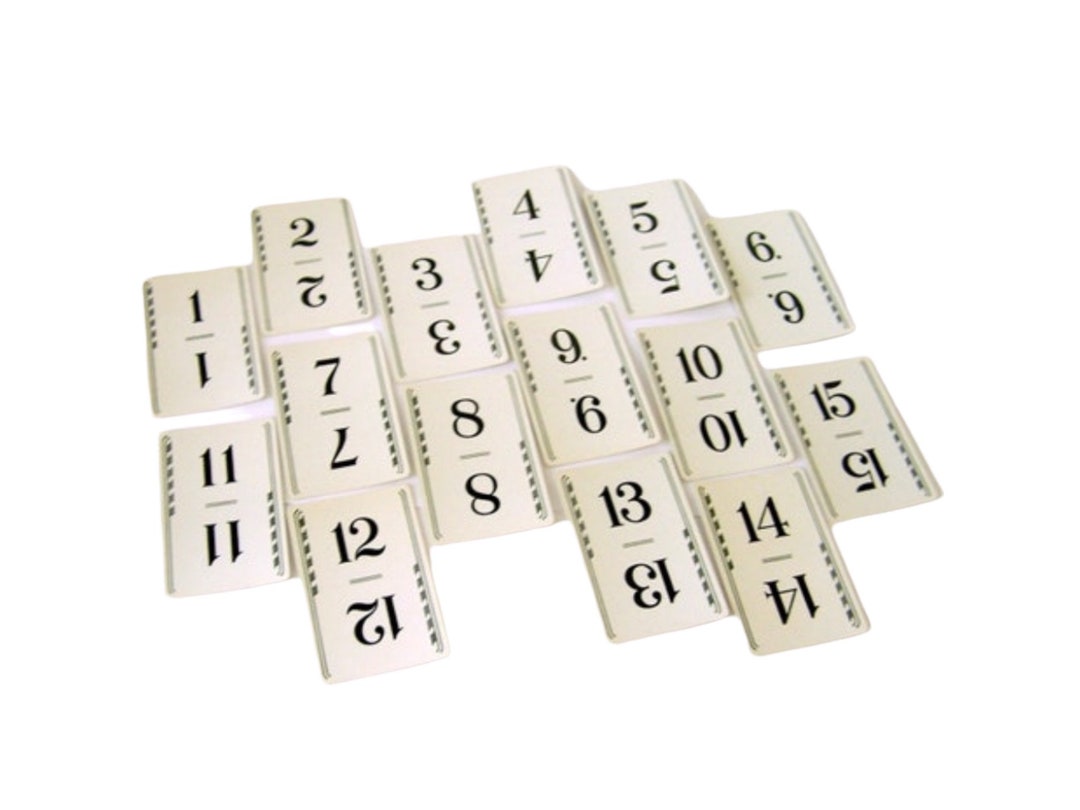 Table Numbers, Art Deco Wedding Table Numbers, Vintage Number Cards ...