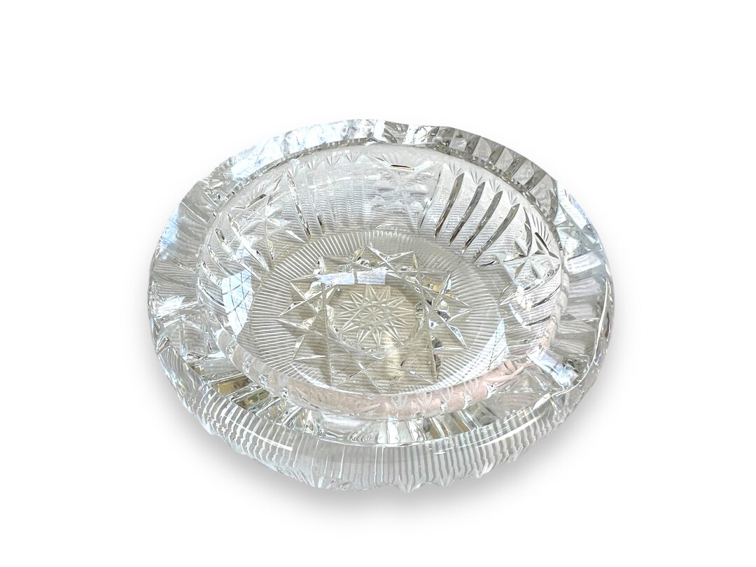 Crystal Ashtray, Irish Crystal Ashtray, Irish Vintage Crystal, Mid ...