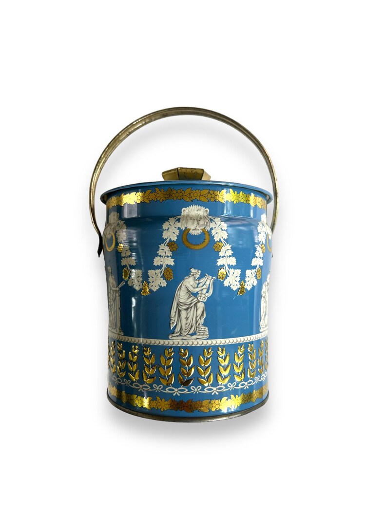Vintage Tin Floral Murray Allen Container Storage, Tea Tin, Metal Jar ...