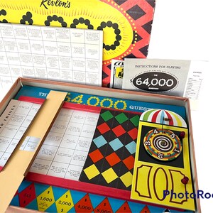1955 Revlon's 64,000 Dollar Question TV Quiz Show Board Game, Pristine ...