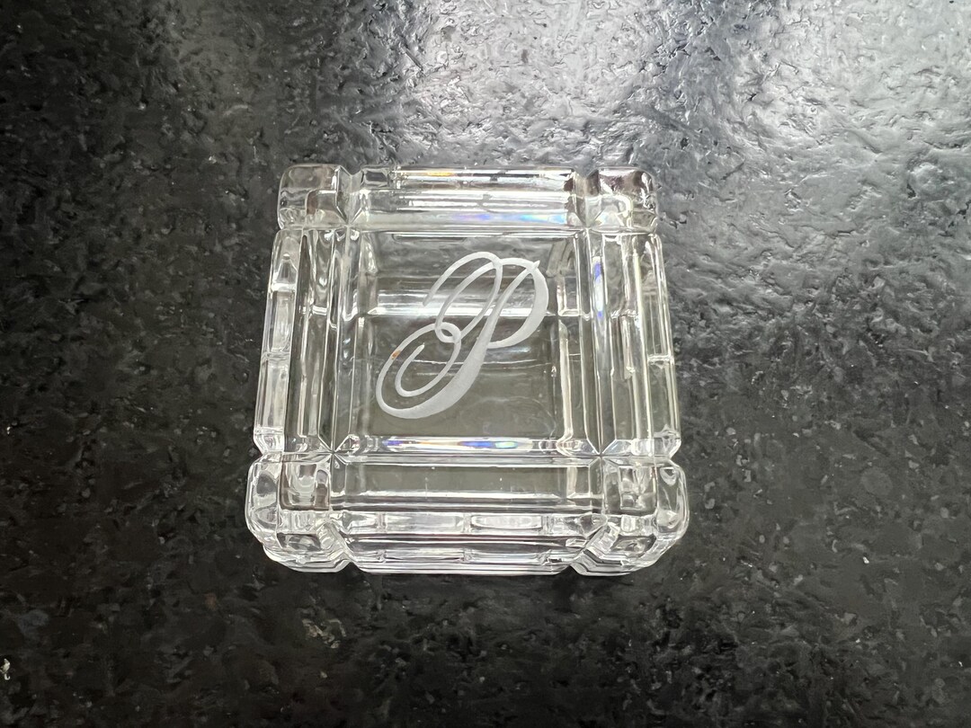 RCR Monogrammed Trinket Box, Letter P Monogram, Crystal Box - Etsy