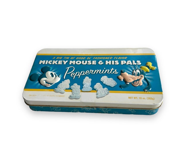Disney Peppermints Tin Mickey Mouse, Tin, Vintage Mickey Mouse and His ...