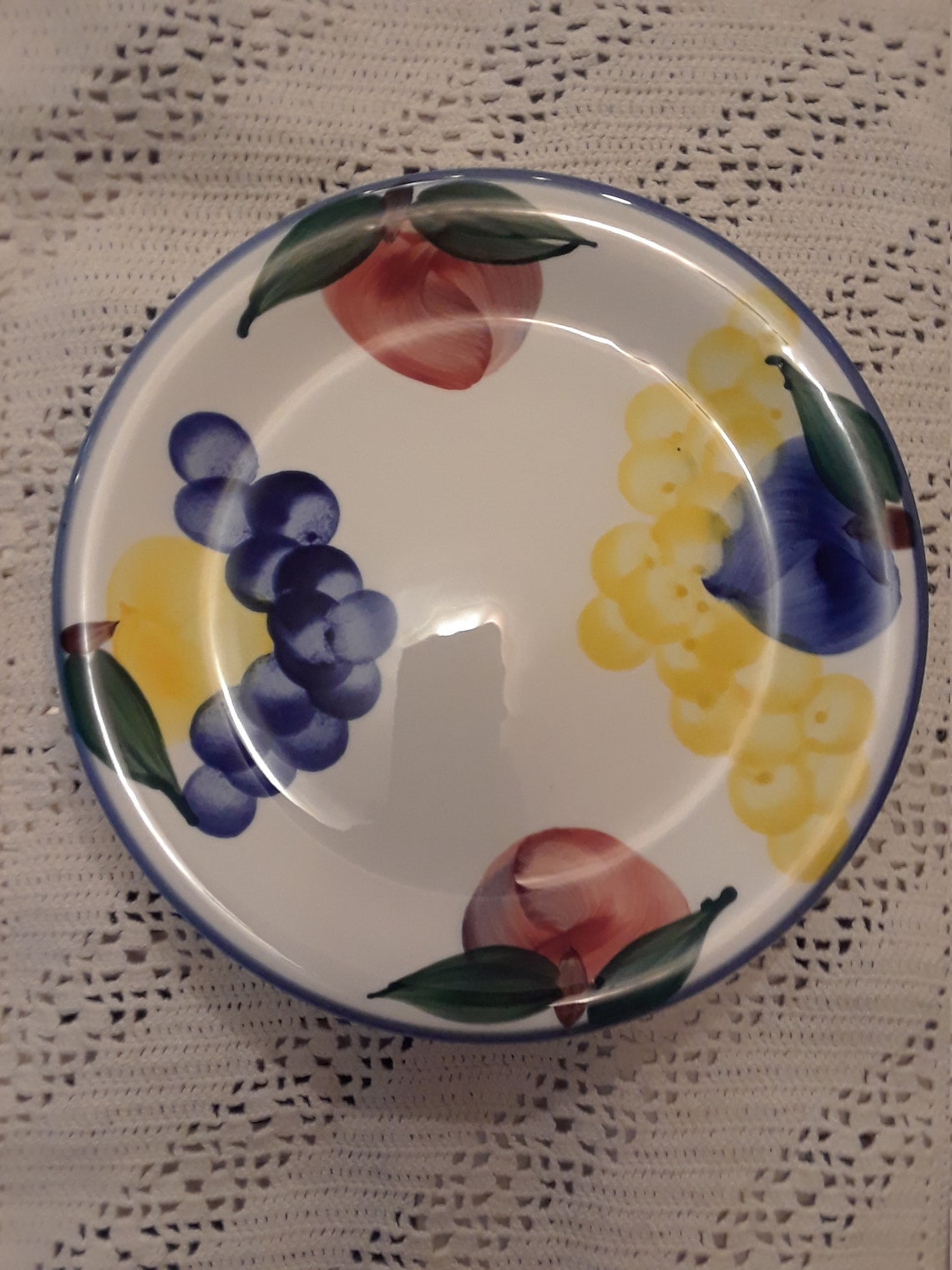 Dansk Italian Hand Painted Ceramic Plate Made In Italy Fruit | Etsy