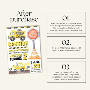 Editable Construction Invitation, Construction Party Invite, Dump Truck ...